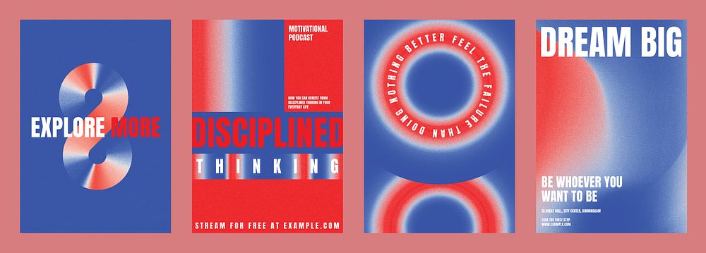 Motivational posters bold typography. Modern | Free Vector - rawpixel