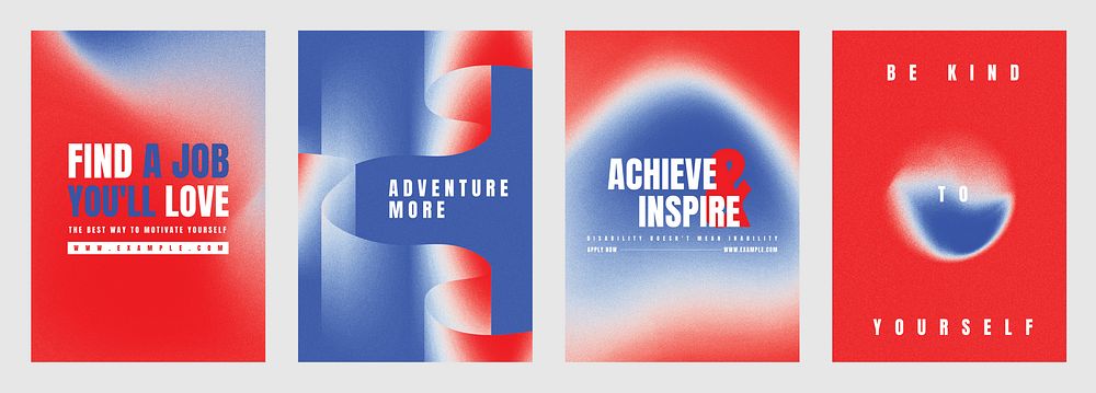 Motivational poster template set bold | Free Vector - rawpixel