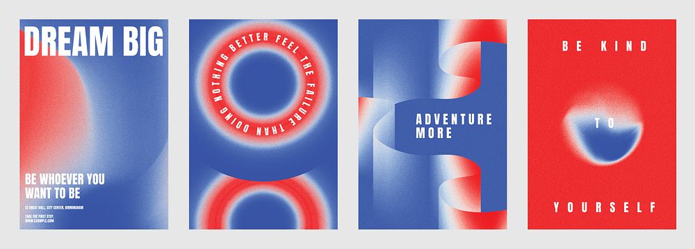 Motivational poster template set bold | Free Vector - rawpixel