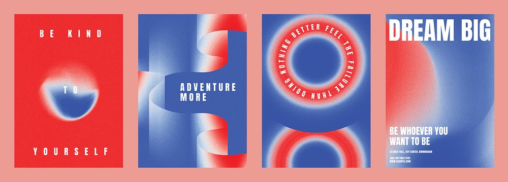 Motivational posters vibrant gradients. Modern | Free Vector - rawpixel
