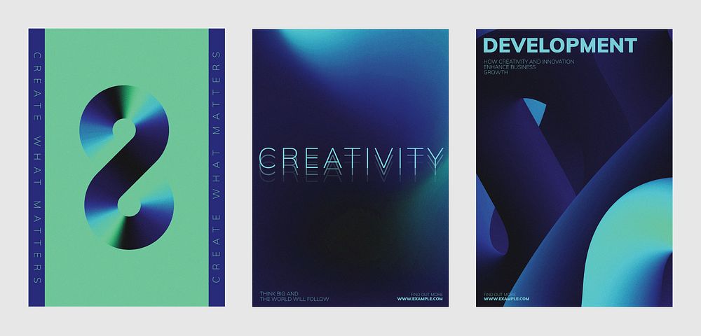 Innovative abstract design template set. | Free Vector - rawpixel