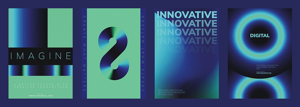 Modern abstract digital poster designs. | Free Vector - rawpixel