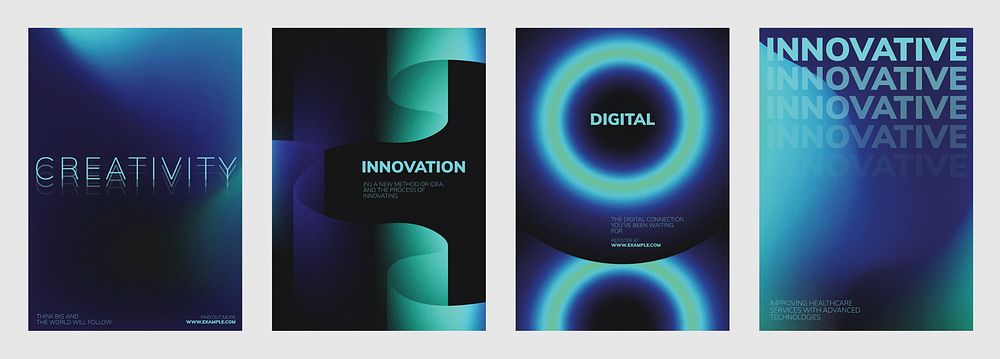 Futuristic digital innovation posters. Futuristic | Free Vector - rawpixel