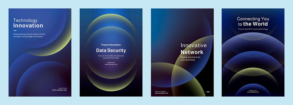 Set modern technology-themed posters, showcasing | Free Vector - rawpixel