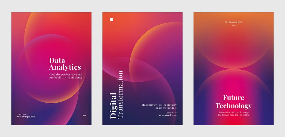 Abstract gradient poster template vector | Free Vector - rawpixel