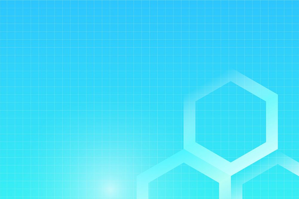 Hexagonal grid blue gradient background | Free Photo Illustration ...