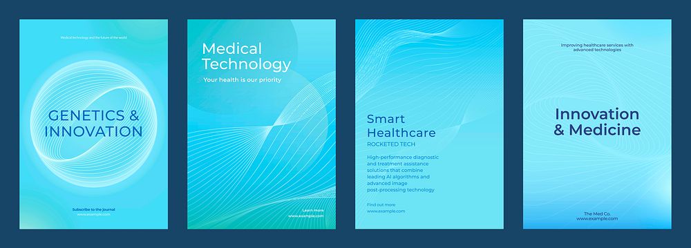 Blue medical technology posters. Keywords: | Free Vector - rawpixel