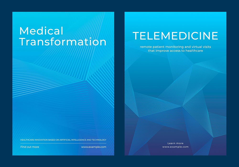 Blue medical transformation telemedicine posters | Free Vector - rawpixel