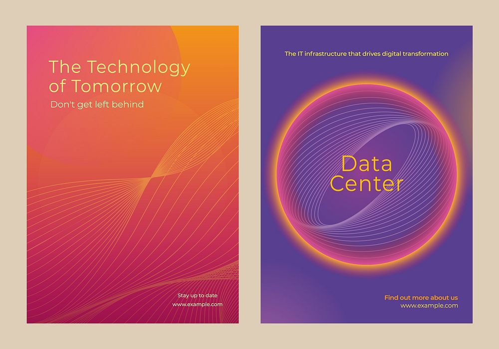 Two posters promoting technology and | Free Vector - rawpixel