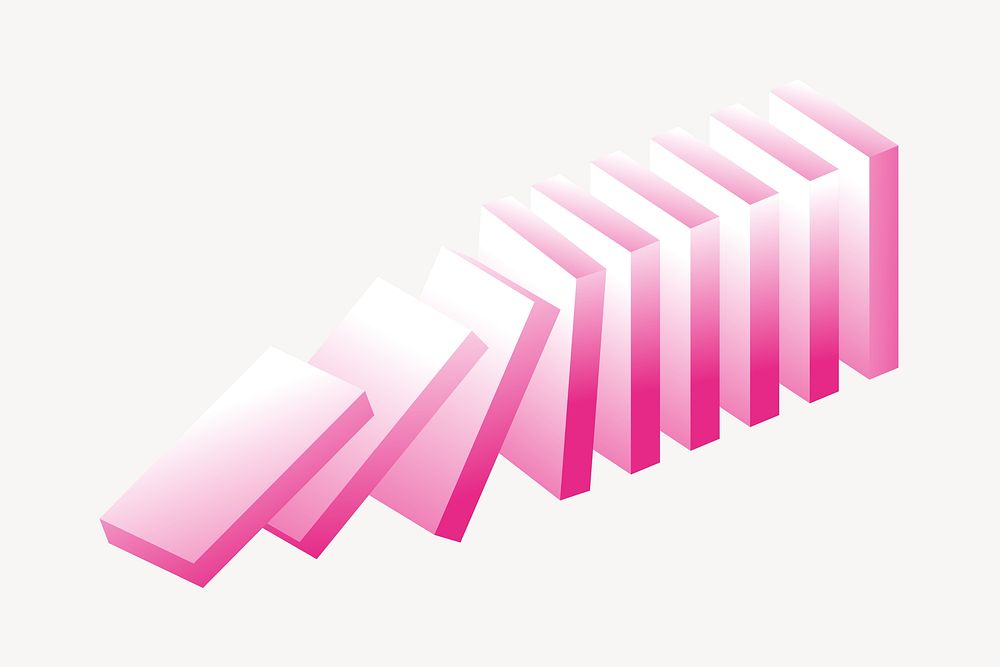 Pink gradient domino effect illustration | Free Vector - rawpixel