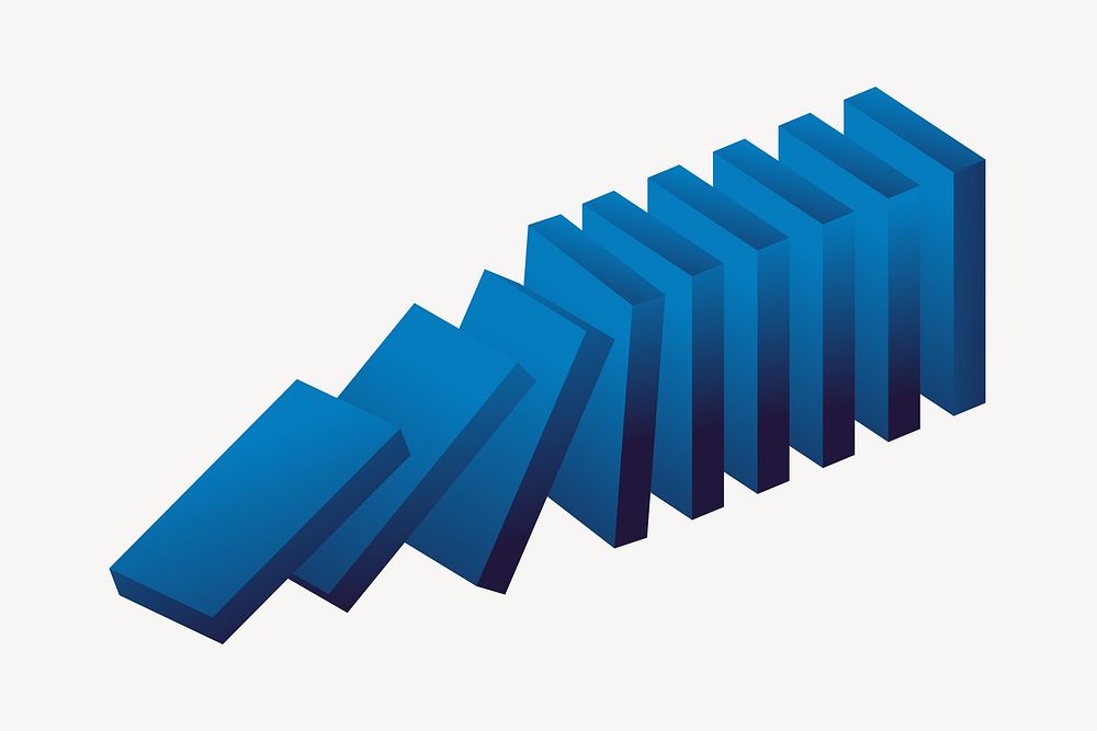 Blue Dominoes Falling Sequence Vector Free Vector Rawpixel