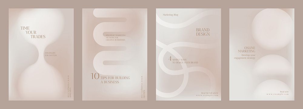 Minimalist beige templates marketing, branding, | Free Vector - rawpixel