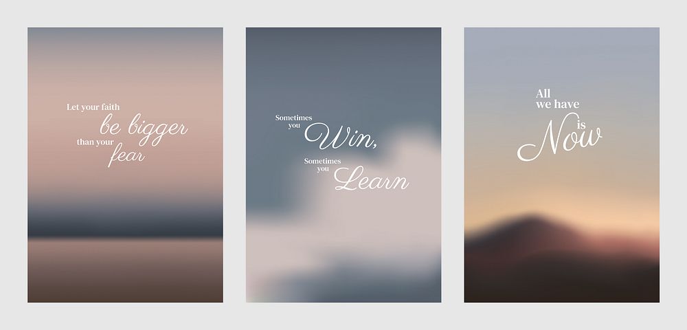 Inspirational quotes blurred backgrounds. Soft | Free Vector - rawpixel