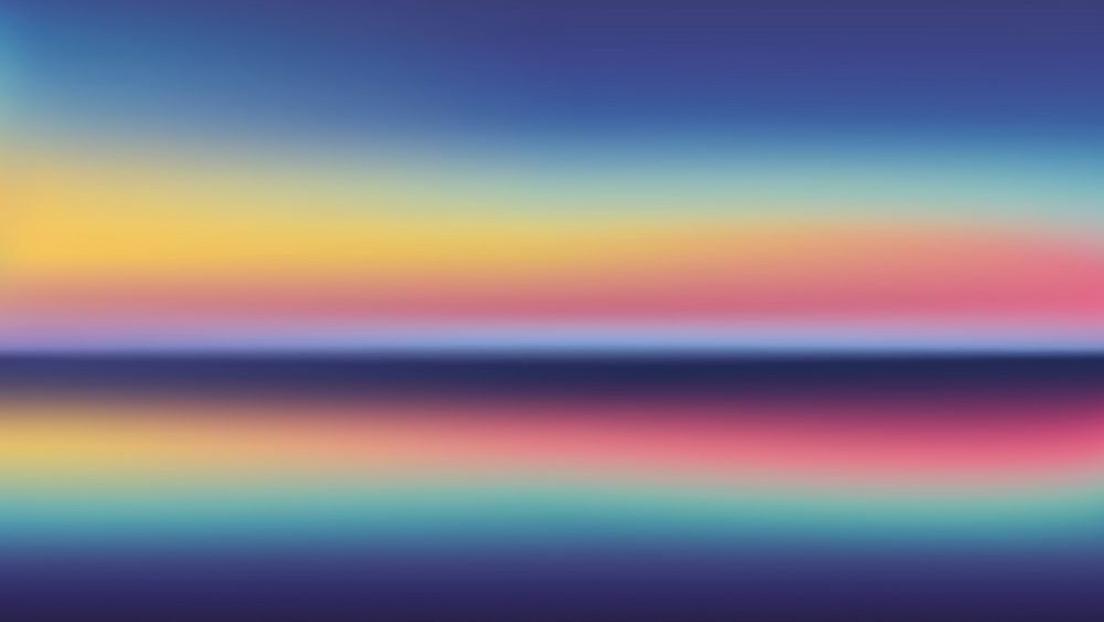 Vibrant gradient horizon reflection desktop | Free Photo Illustration ...
