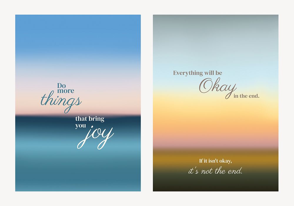 Inspirational quotes gradient backgrounds. Joyful, | Free Vector - rawpixel