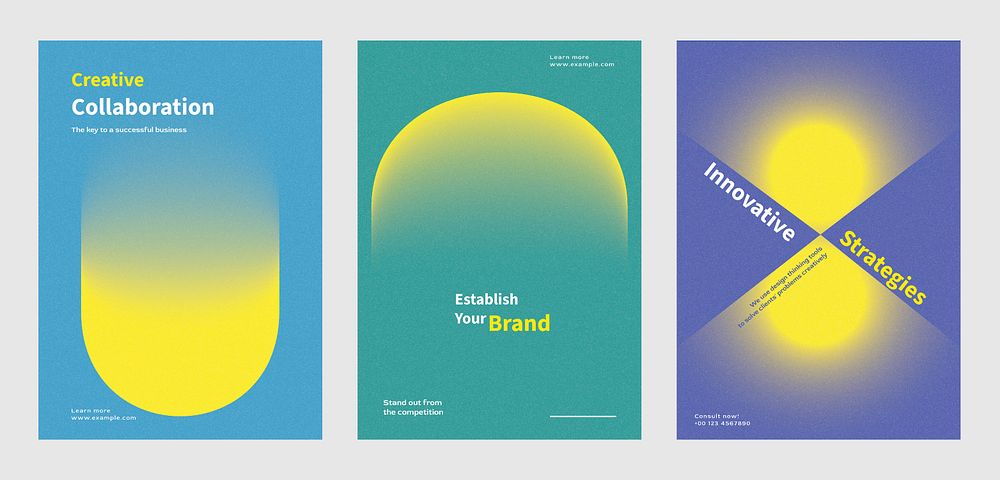 Abstract colorful shape gradient poster | Free Vector - rawpixel
