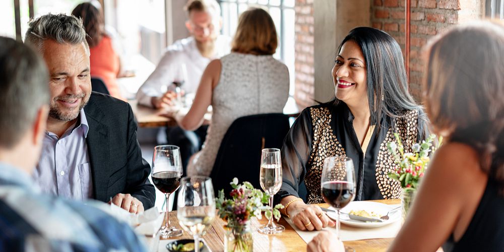 Group diverse people dining restaurant, | Premium Photo - rawpixel