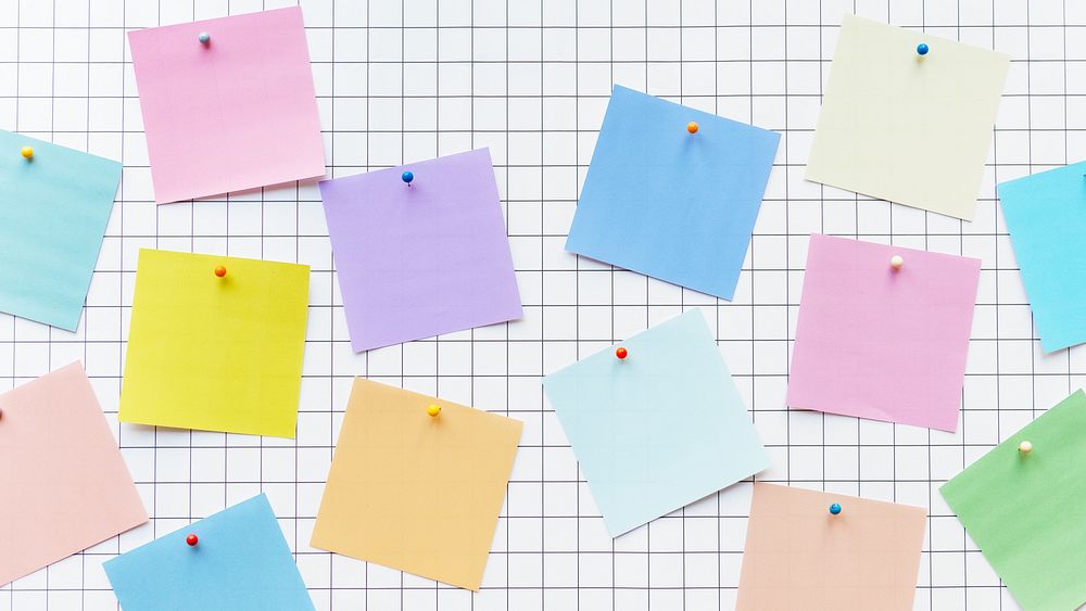Colorful sticky notes grid background. | Free Photo - rawpixel