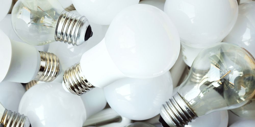 collection light bulbs, electricity background. | Premium Photo - rawpixel