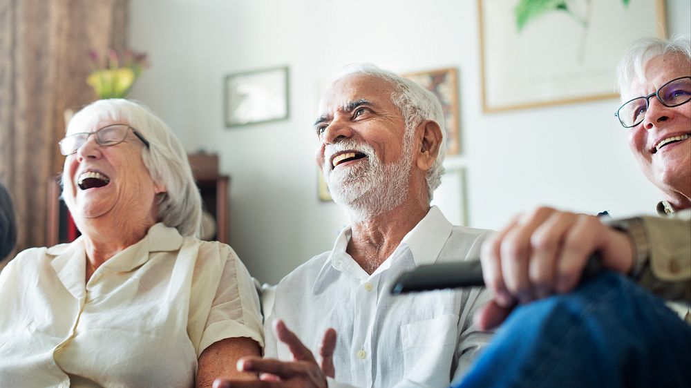 Three elderly people laughing together | Premium Photo - rawpixel