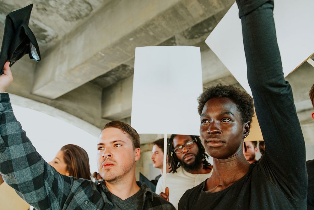Diverse group people holding protest | Free Photo - rawpixel