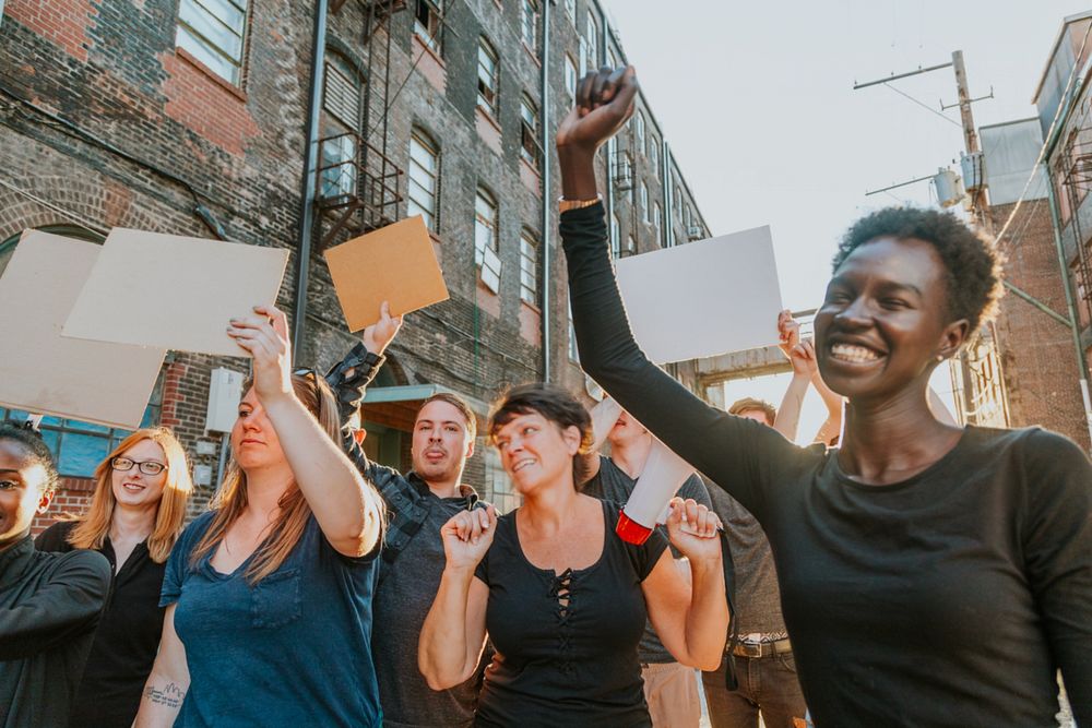 Diverse group people protest, holding | Free Photo - rawpixel