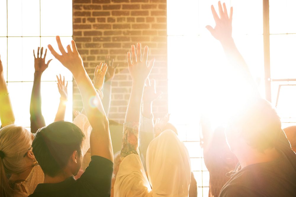 Group diverse people raising hands | Free Photo - rawpixel