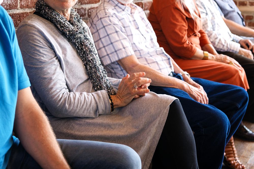 group people sitting side side, | Free Photo - rawpixel
