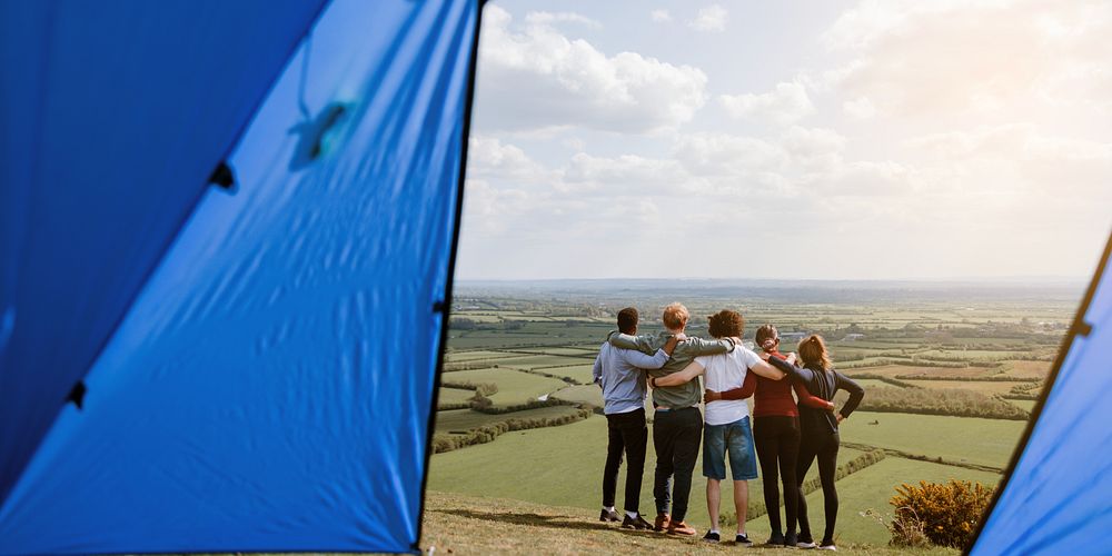 Group friends enjoying nature, standing | Free Photo - rawpixel