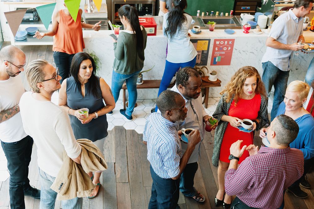 Diverse group socializing casual gathering. | Free Photo - rawpixel