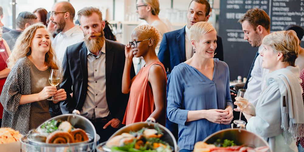 Group people socializing an event, | Premium Photo - rawpixel