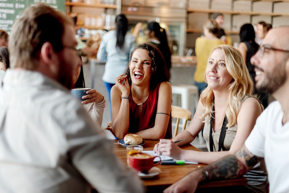 Diverse group people socializing conversation | Free Photo - rawpixel