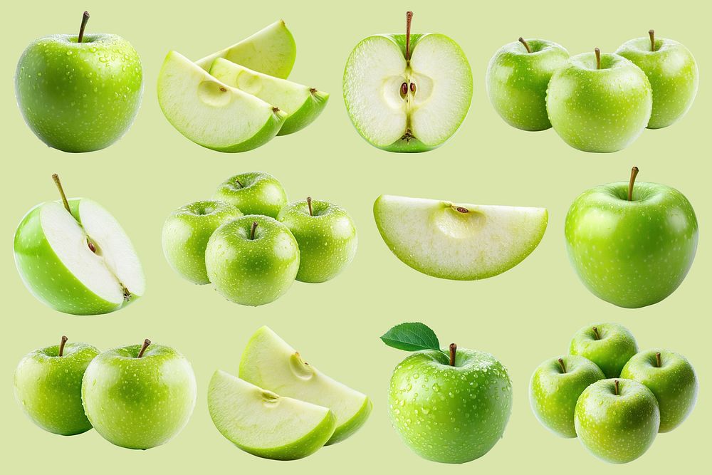 green apple fruit design element | Free Photo - rawpixel