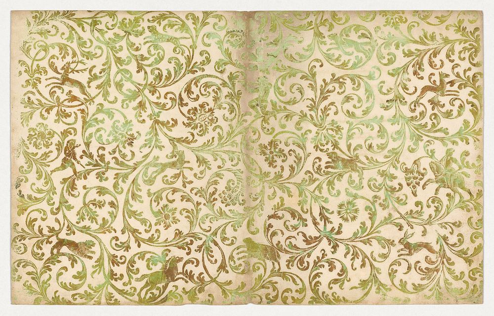 Leaf hunting scene pattern leaf | Free Photo Illustration - rawpixel