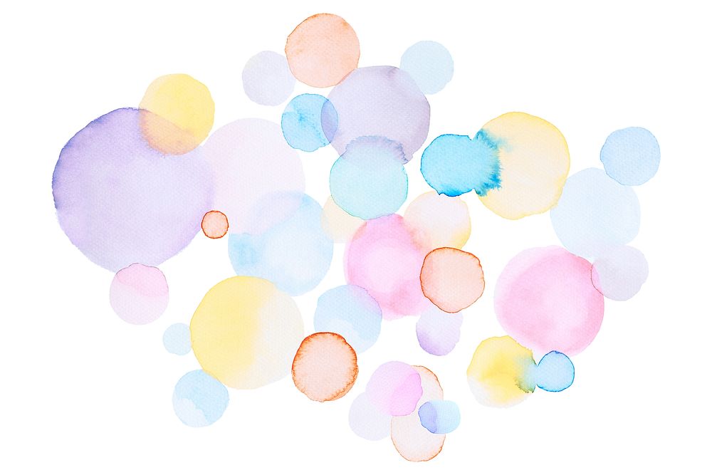 Colorful watercolor circles pastel shades. | Premium Photo Illustration ...