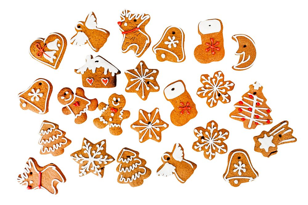 Assorted gingerbread cookies festive shapes | Premium Photo - rawpixel
