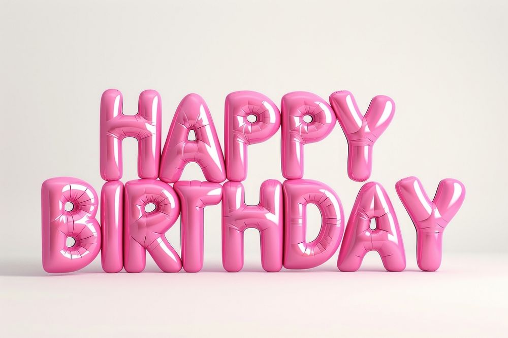 Pink balloon Letters birthday letters | Free Photo Illustration - rawpixel