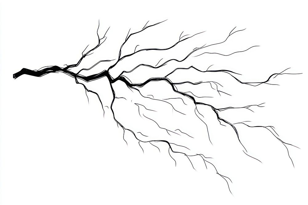 Thunder drawing black art. | Free Photo Illustration - rawpixel
