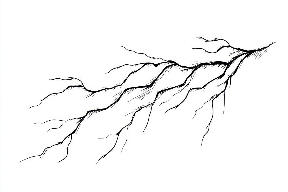 Thunder drawing black white. | Free Photo Illustration - rawpixel