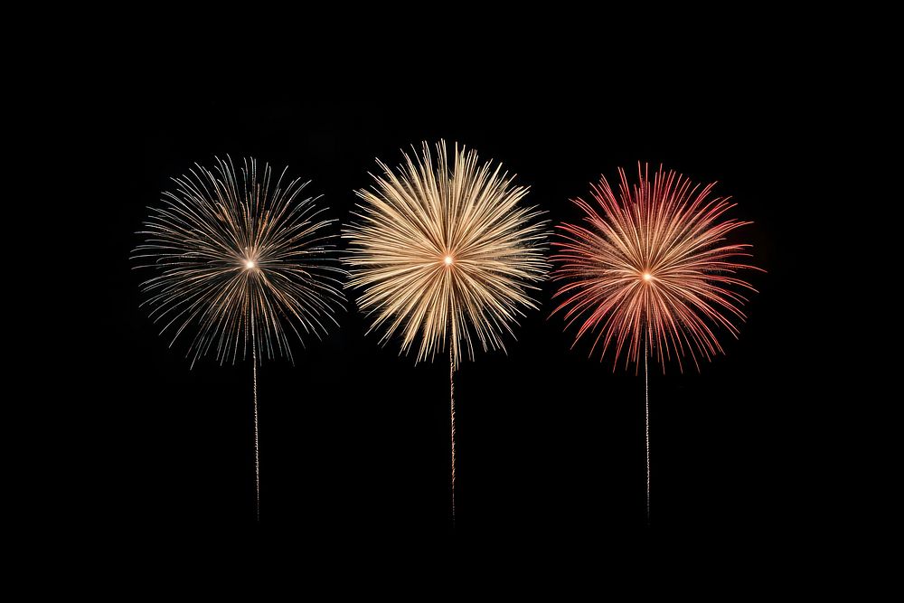 Firework 3 color fireworks night | Free Photo - rawpixel