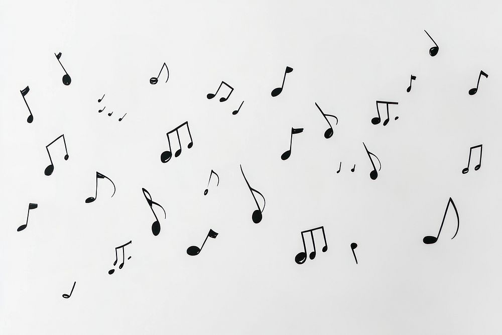 Music notes symbols black white. | Free Photo Illustration - rawpixel