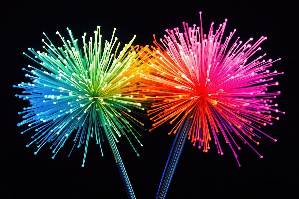 Firework duo color fireworks colors | Free Photo - rawpixel