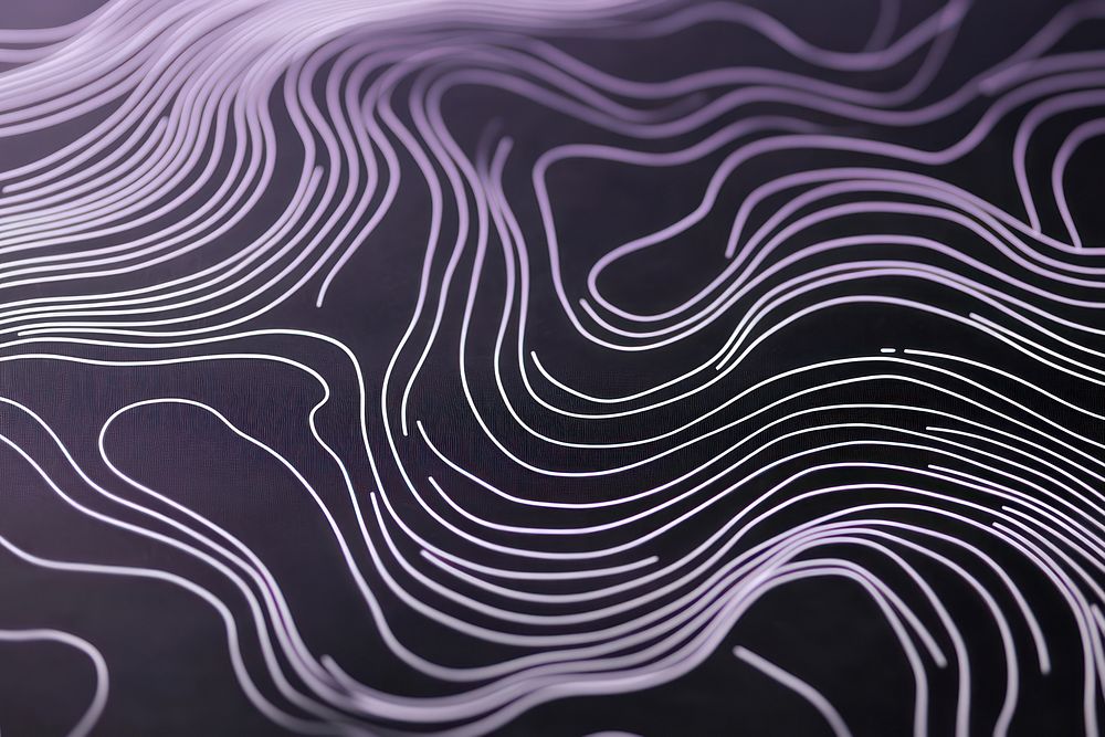 White line contour mapping pattern | Free Photo Illustration - rawpixel