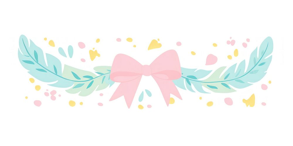 Memphis ribbon glitter garland illustration | Free Photo Illustration ...