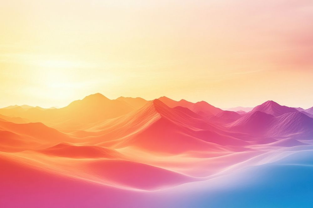 Vibrant desert gradient background landscape | Free Photo Illustration ...