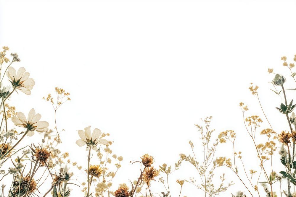 Real pressed flowers border background | Free Photo - rawpixel