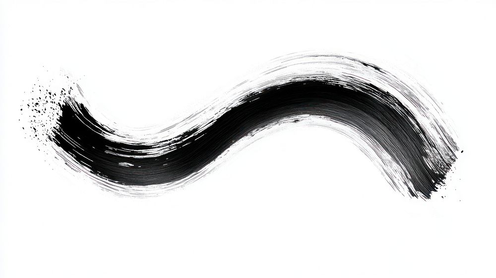Curved line drawing stroke black. | Free Photo Illustration - rawpixel