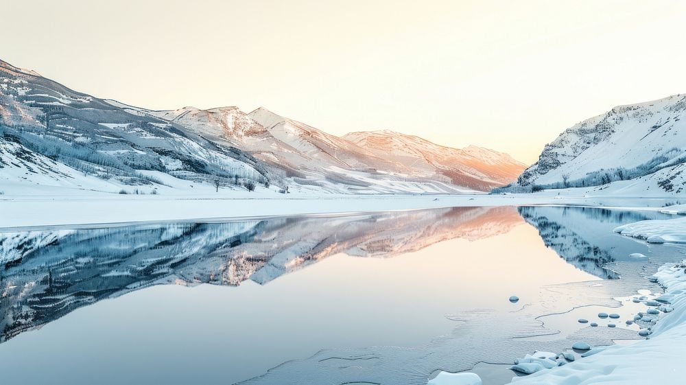 Snowy mountains landscape nature snow | Free Photo - rawpixel