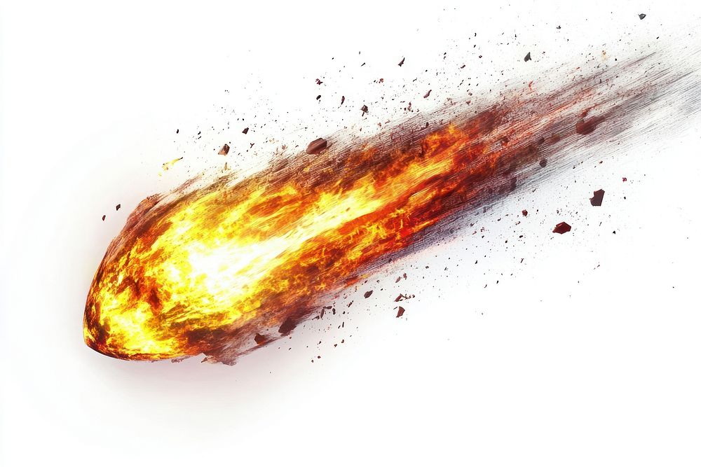 High-speed fire meteor illustration mountain | Free Photo Illustration ...