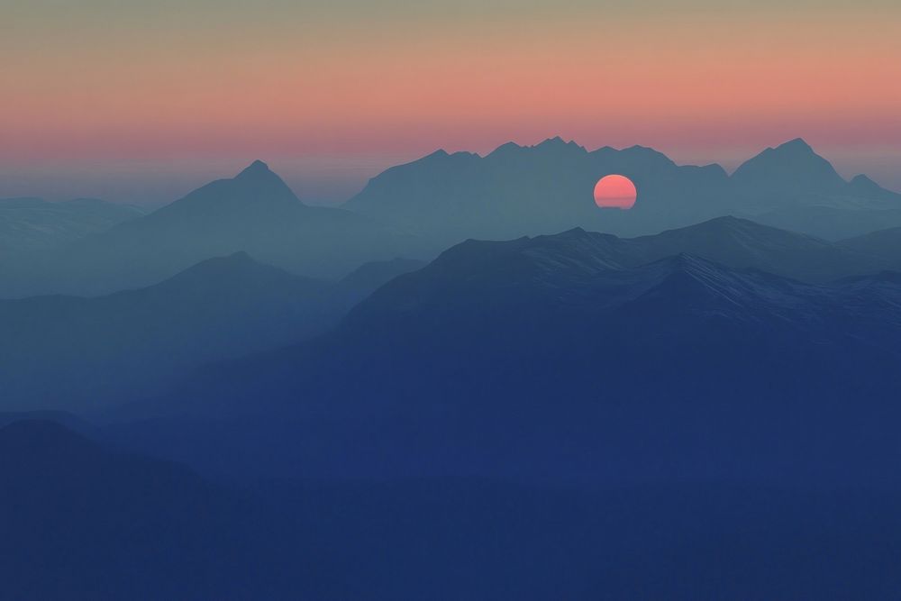 Mountain sun rise scenery nature | Free Photo Illustration - rawpixel